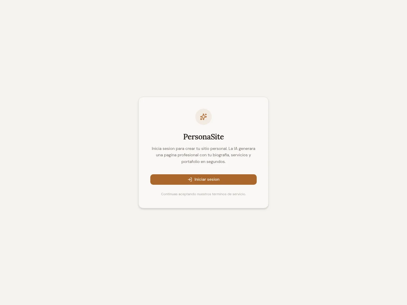 PersonaSite Generator