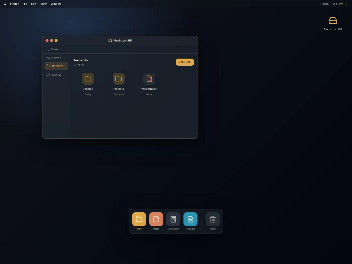 Mac OS Web Simulator