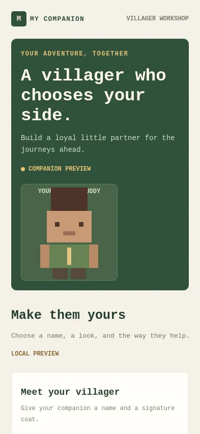 MyCompanion Villager Mod