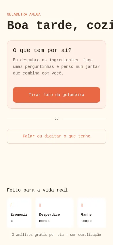 Geladeira Amiga App