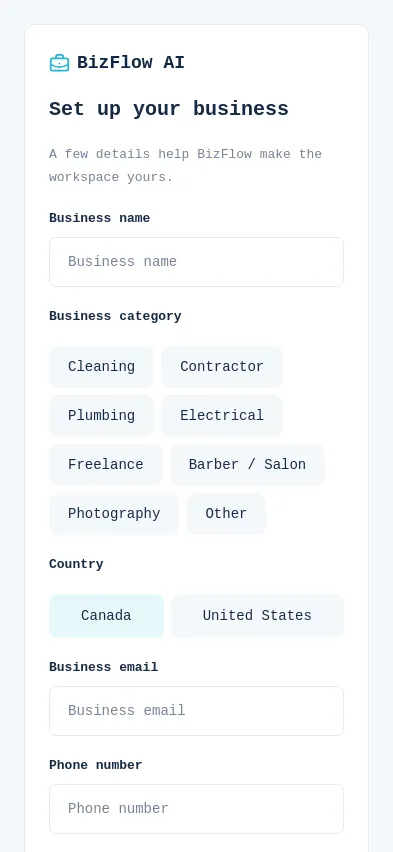 BizFlow AI Manager