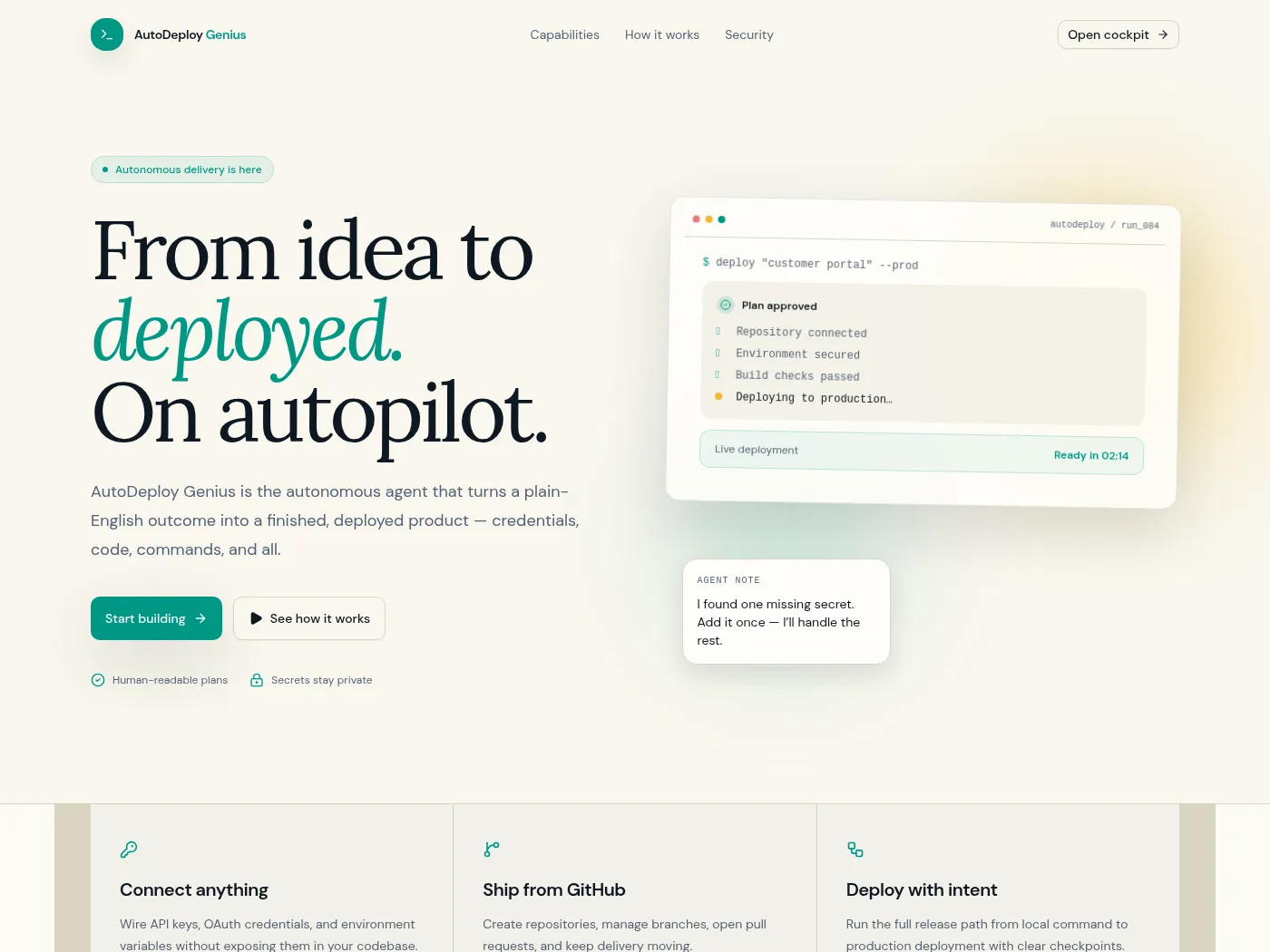 AutoDeploy Genius