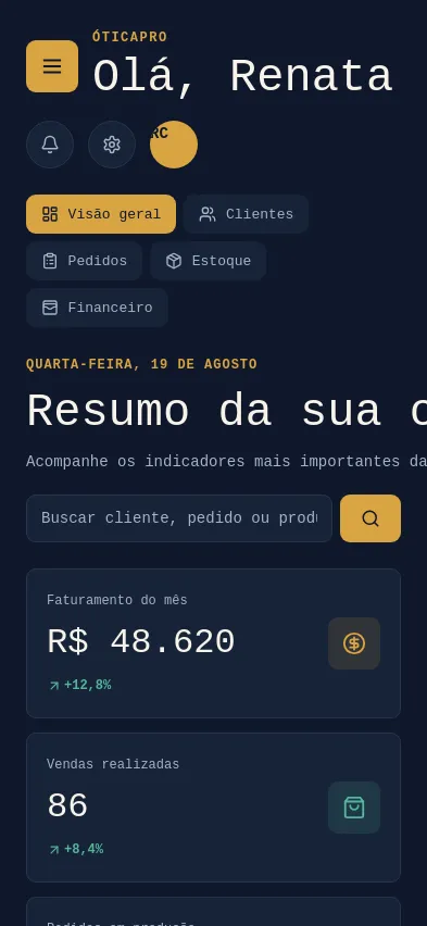 ÓticaPro Gestão Mobile