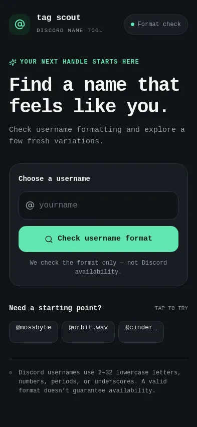 Discord Name Checker