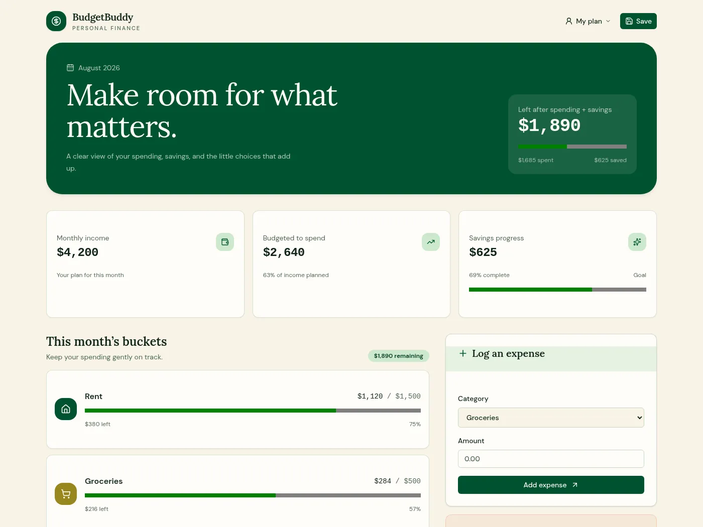 BudgetBuddy Tracker