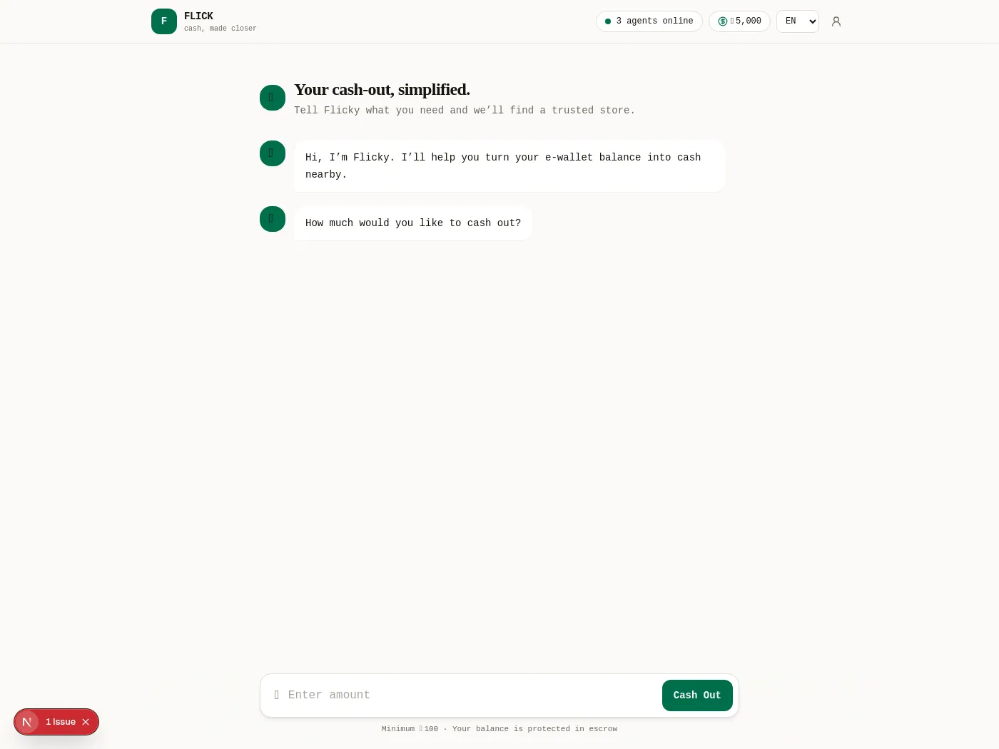 FLICK Cash-Out Platform
