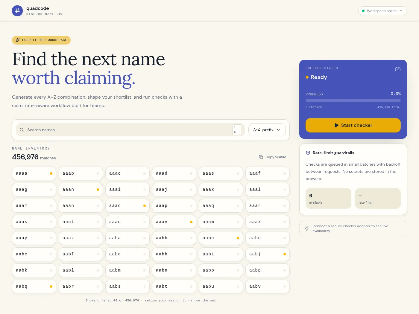 QuadCode Discord Checker
