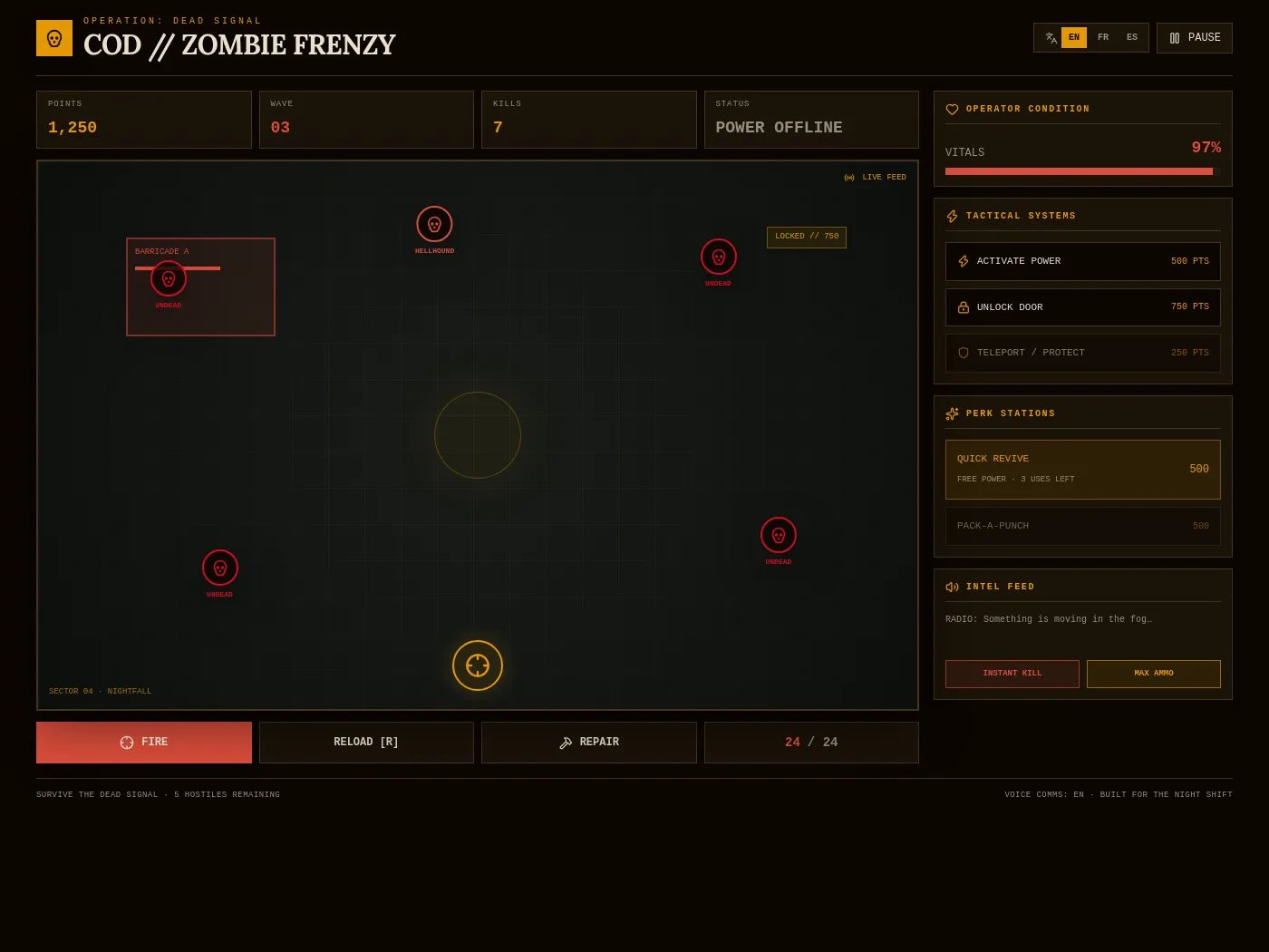 COD Zombie 2D Frenzy