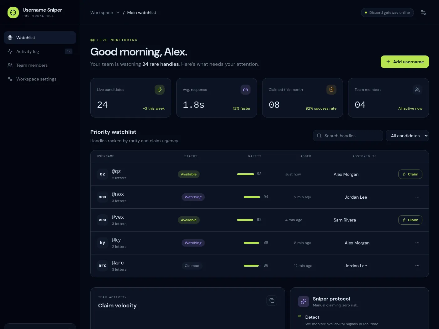 Username Sniper Pro