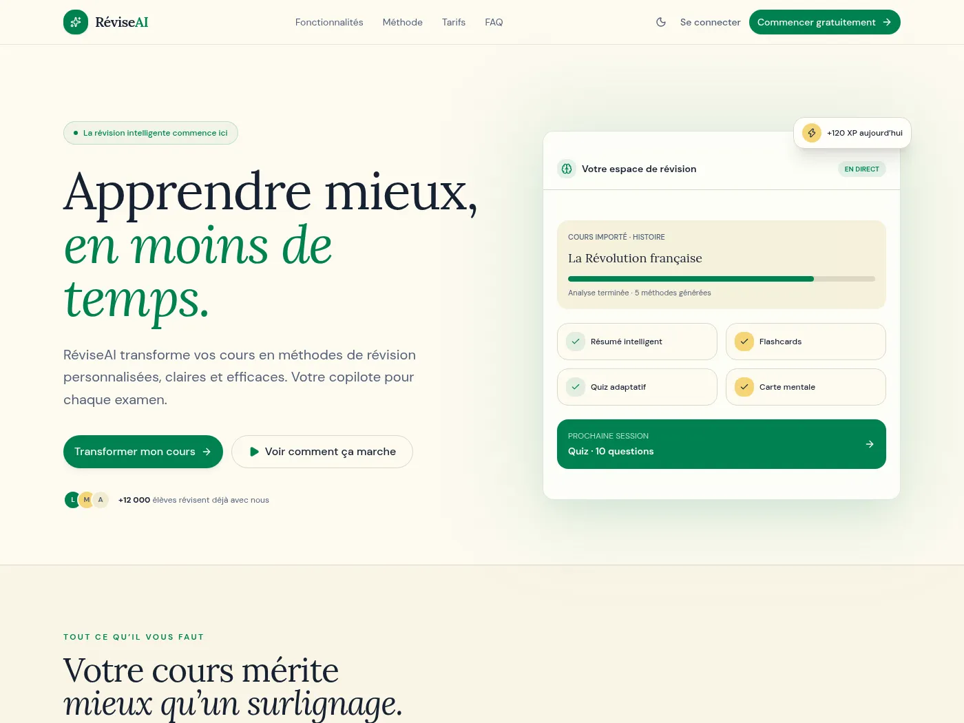 RéviseAI Plateforme Éducation