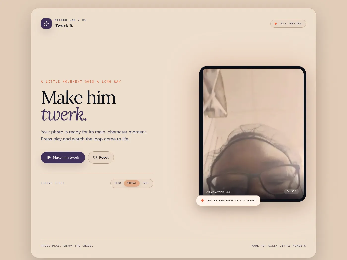 Twerk Animation Generator
