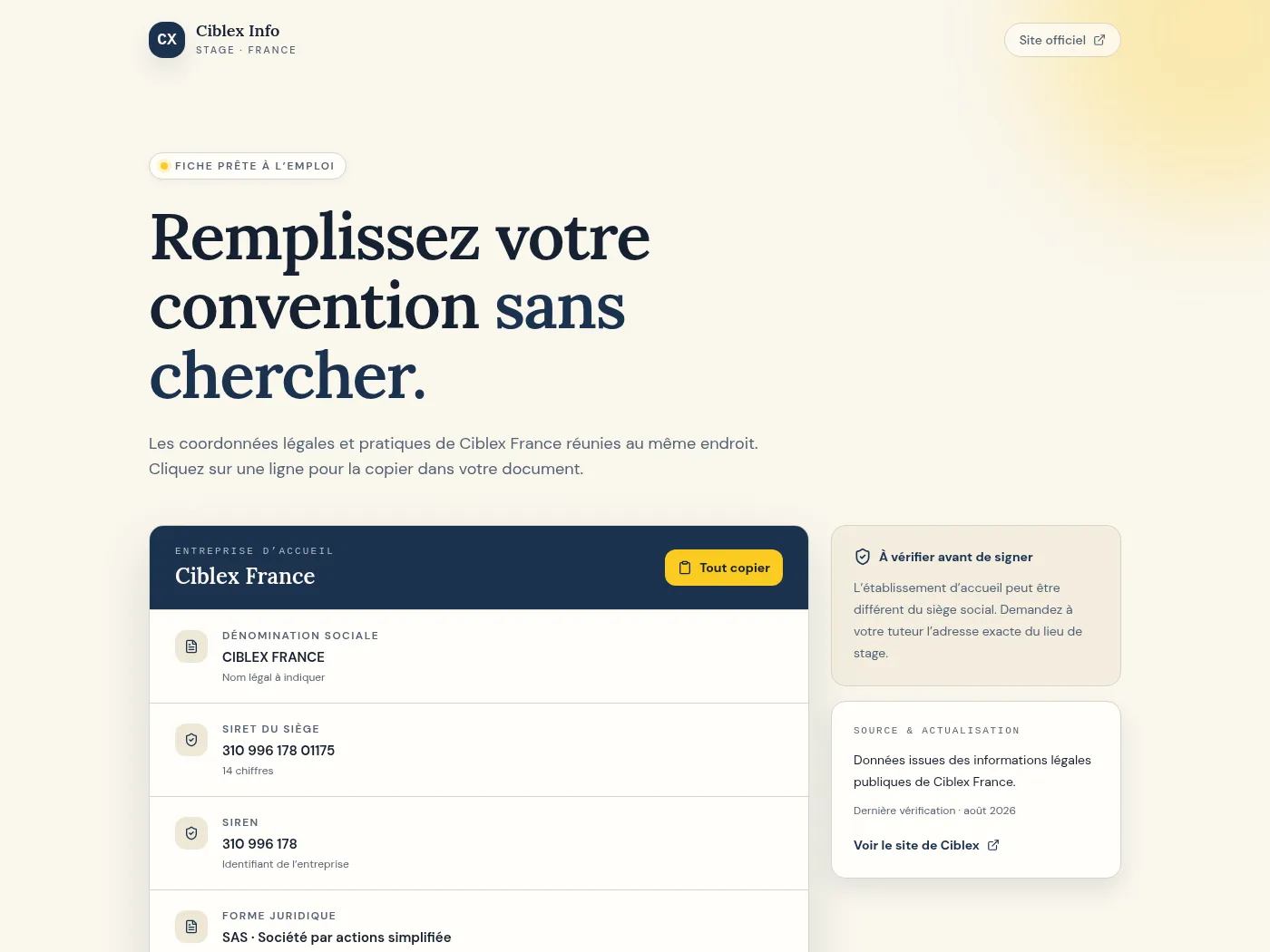 Ciblex Info Filler
