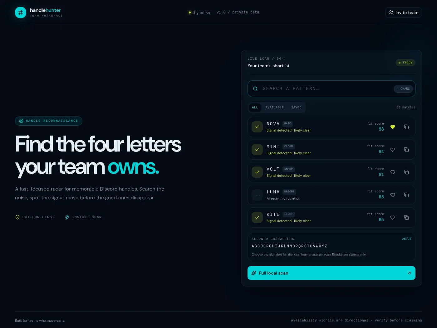 Discord Handle Hunter