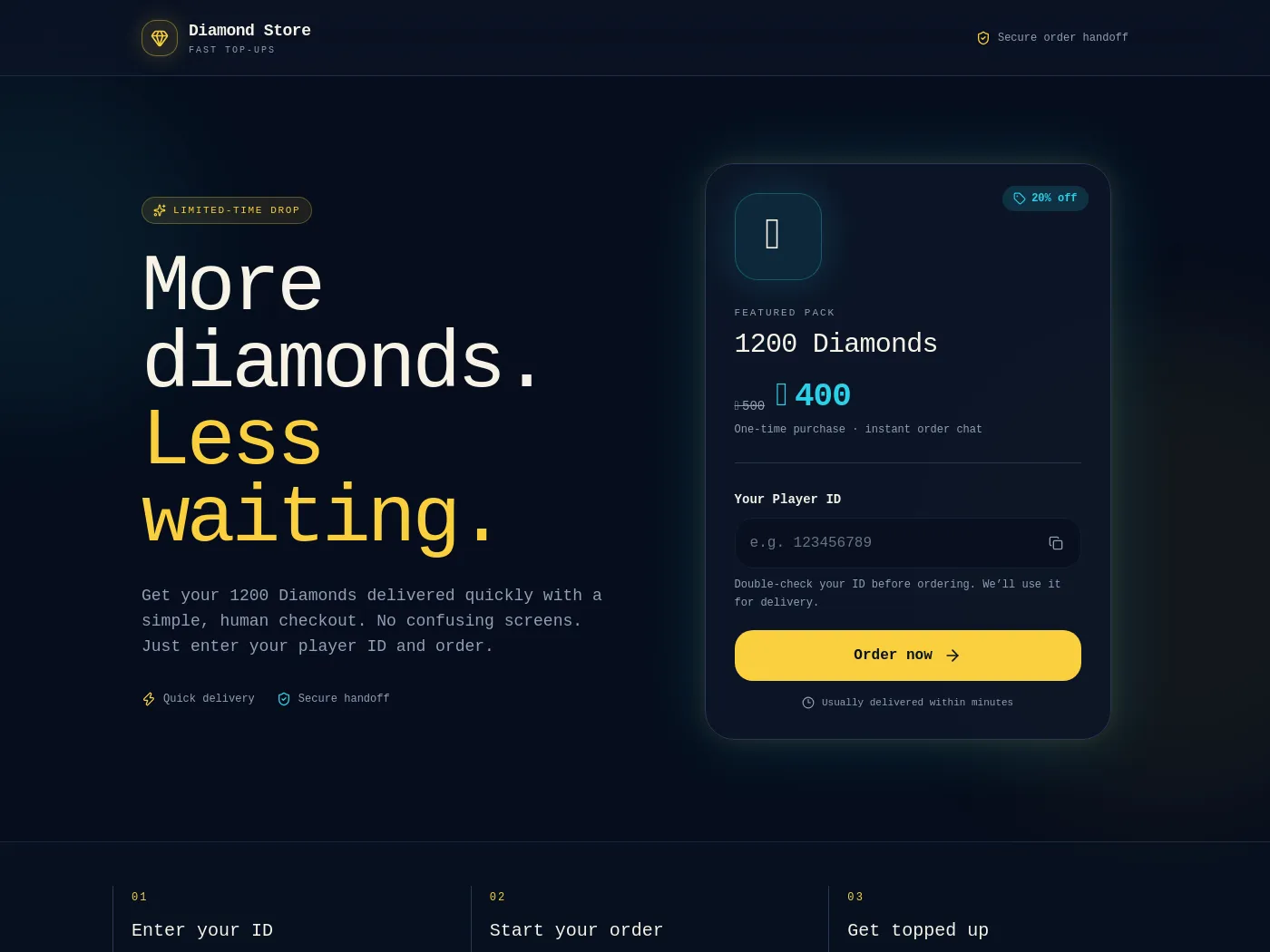 Diamond Store Website