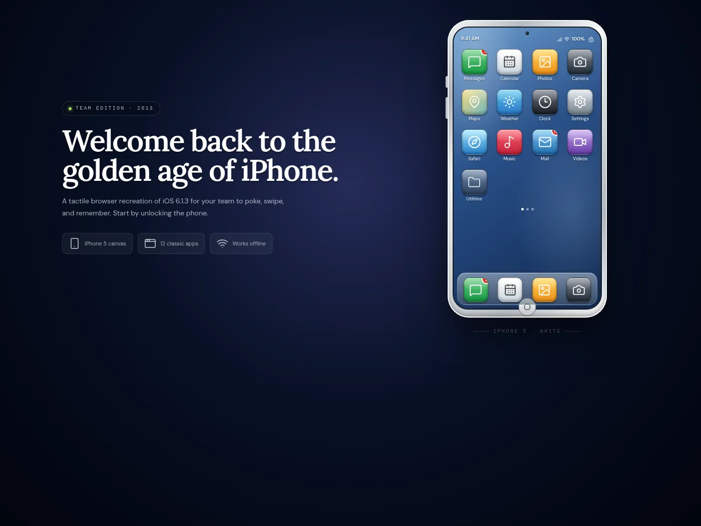 Retro iOS 6 Web Explorer