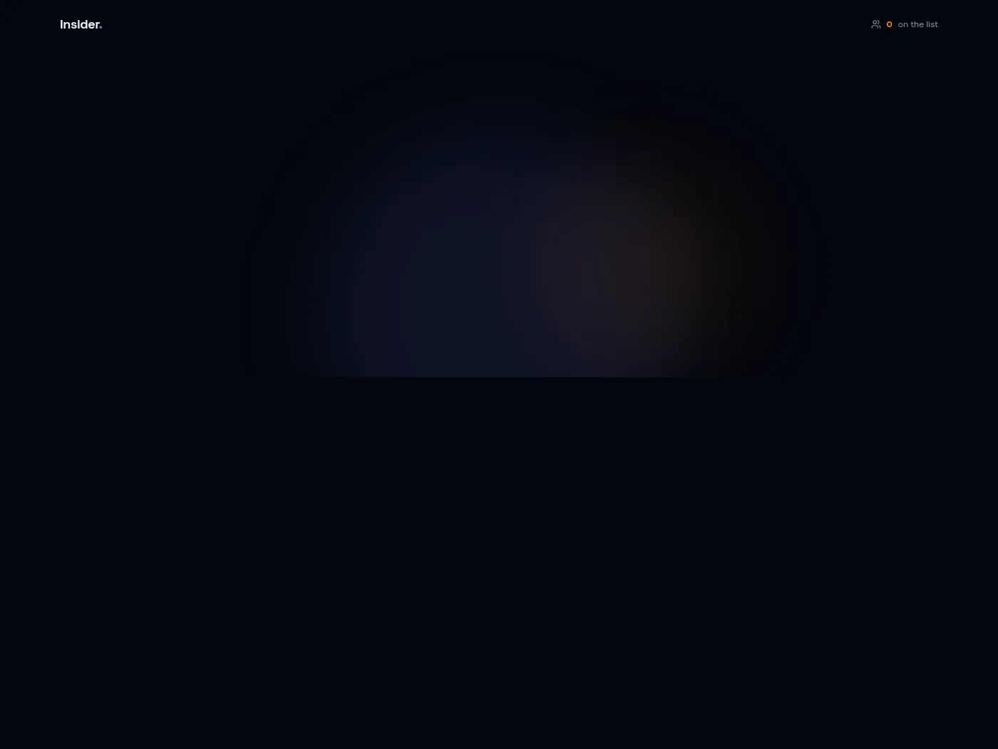 Insider Waitlist AI Site
