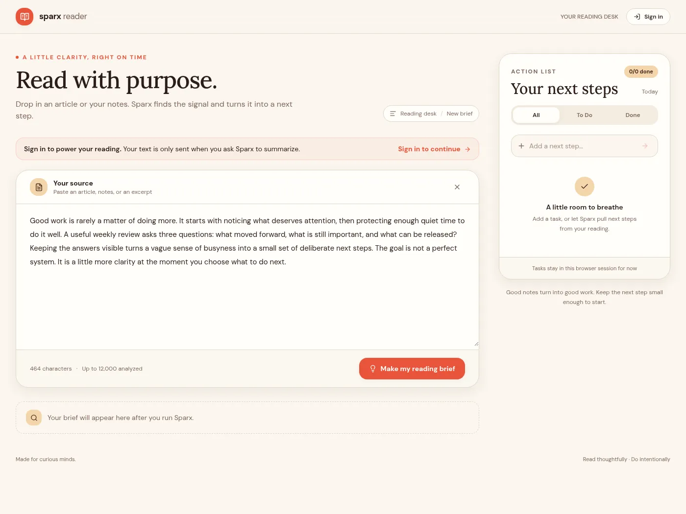 AI To-Do Sparx Reader