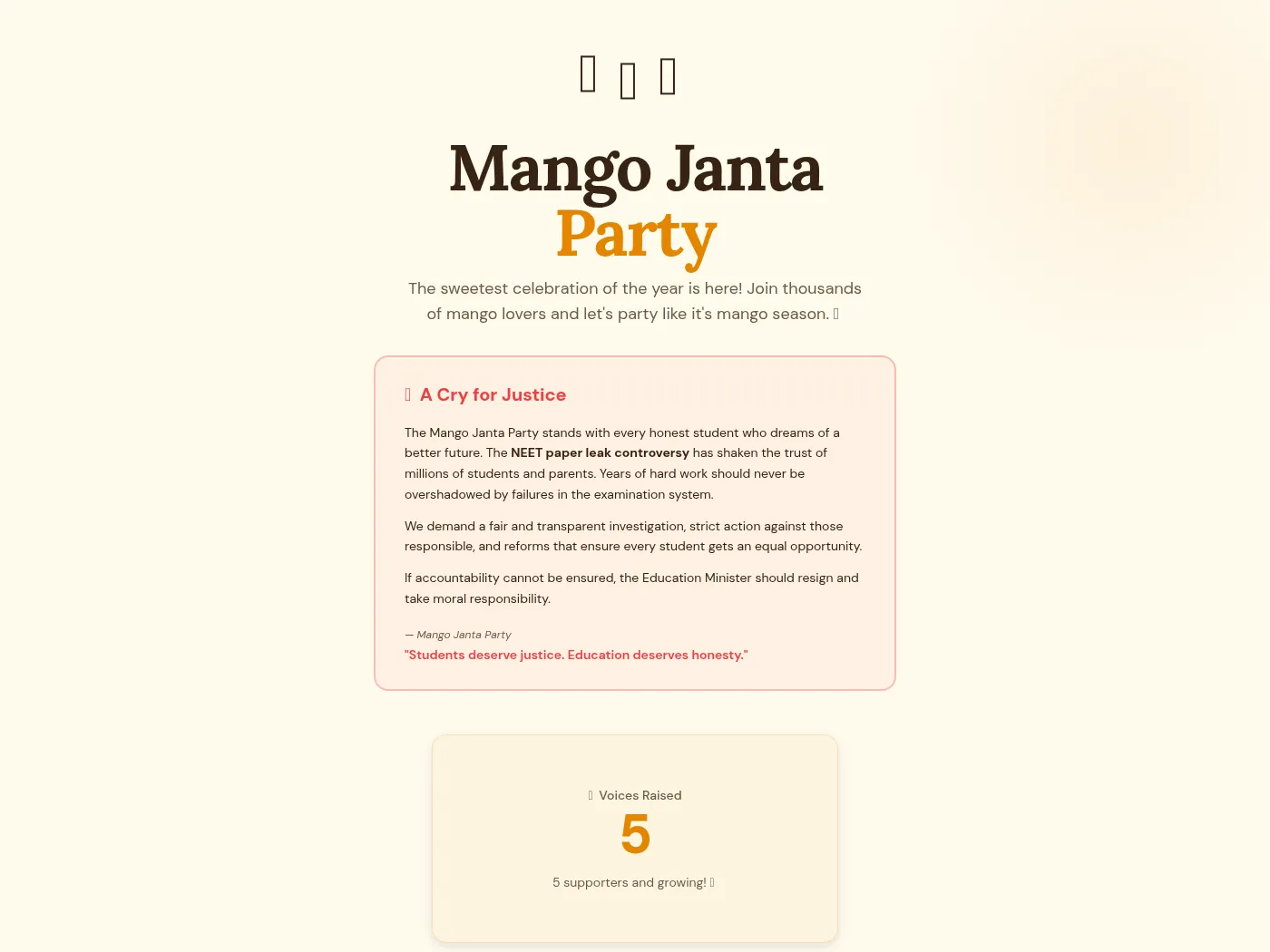 Mango Janta Party
