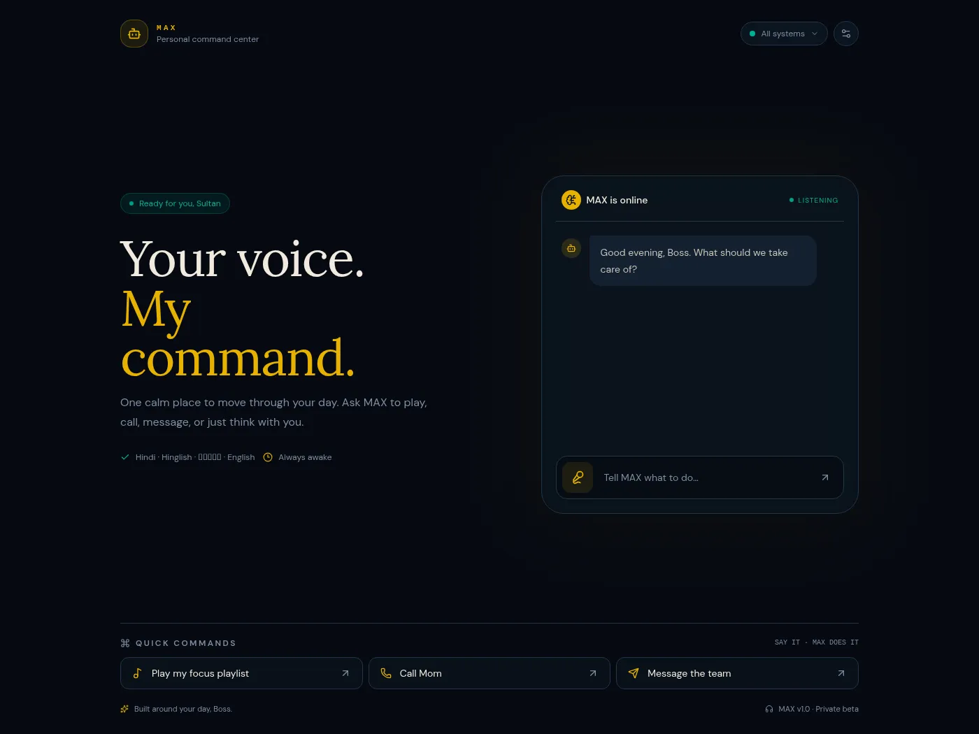 MAX AI Voice Assistant