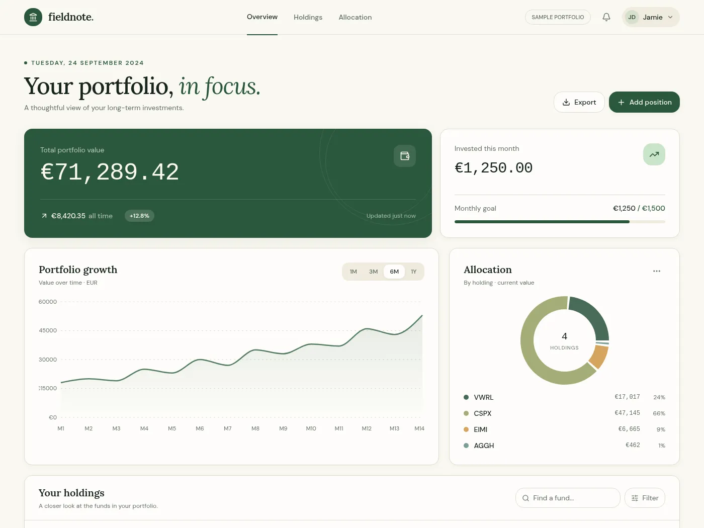 ETF Invest Dashboard