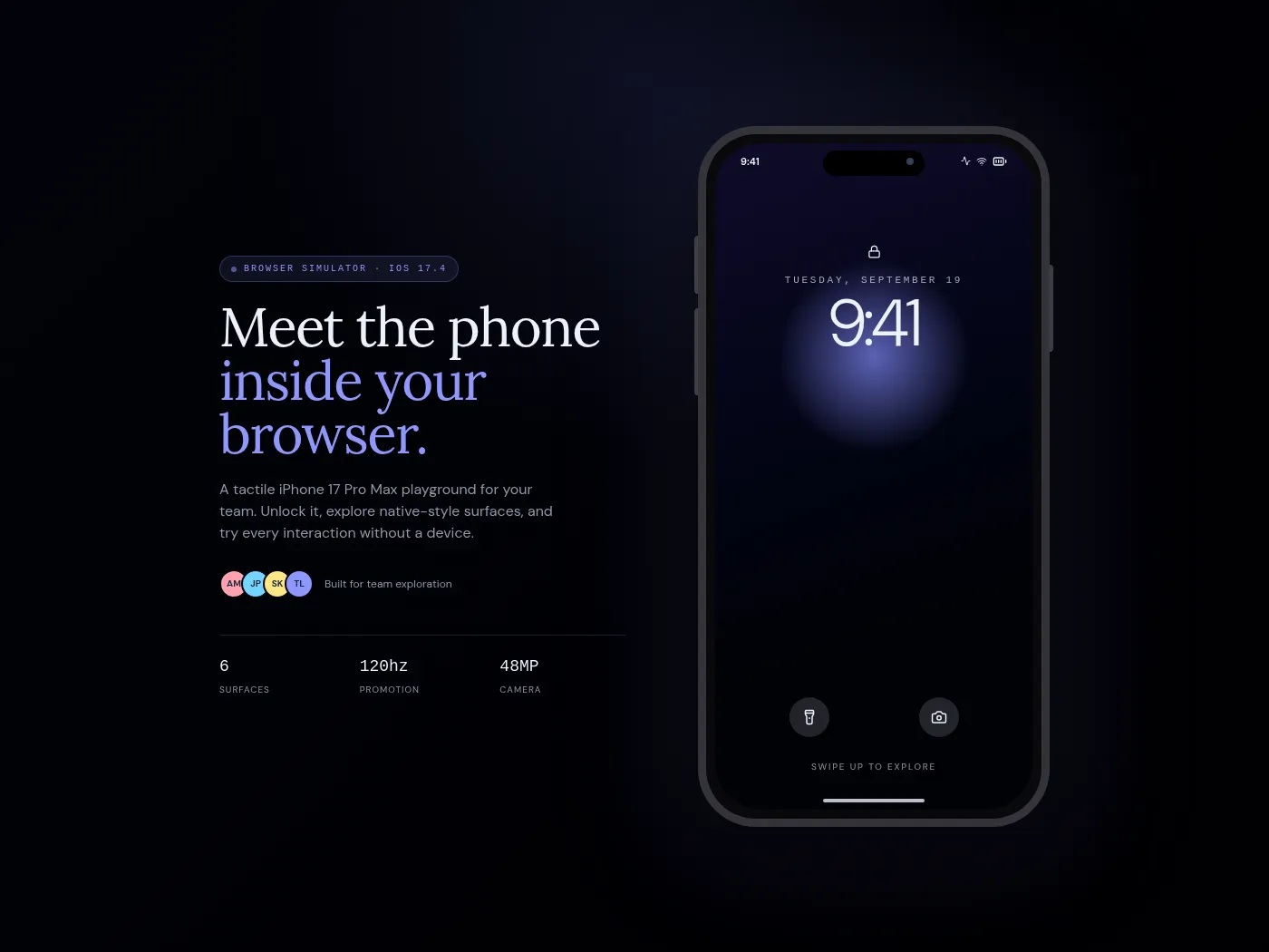 iOS 17 Pro Max Simulator