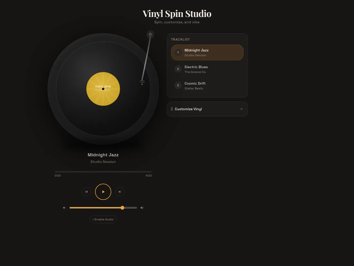 Vinyl Spin Studio