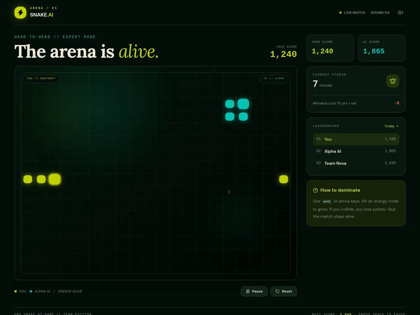 Pro Snake AI Game