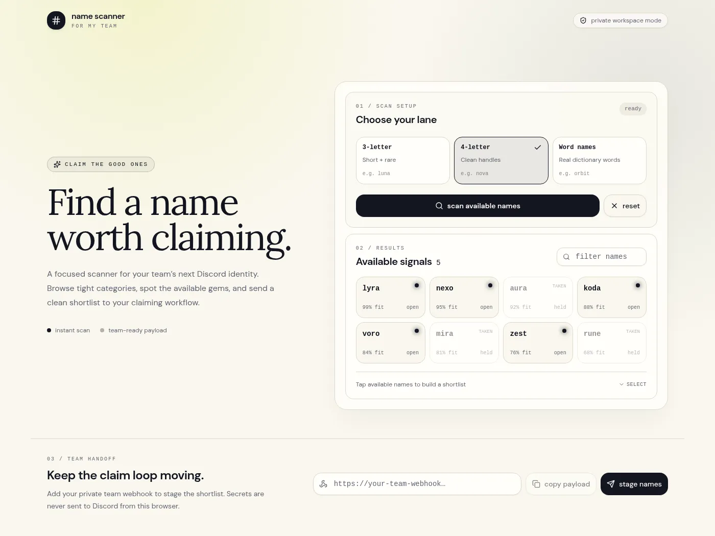 Discord Name Scanner
