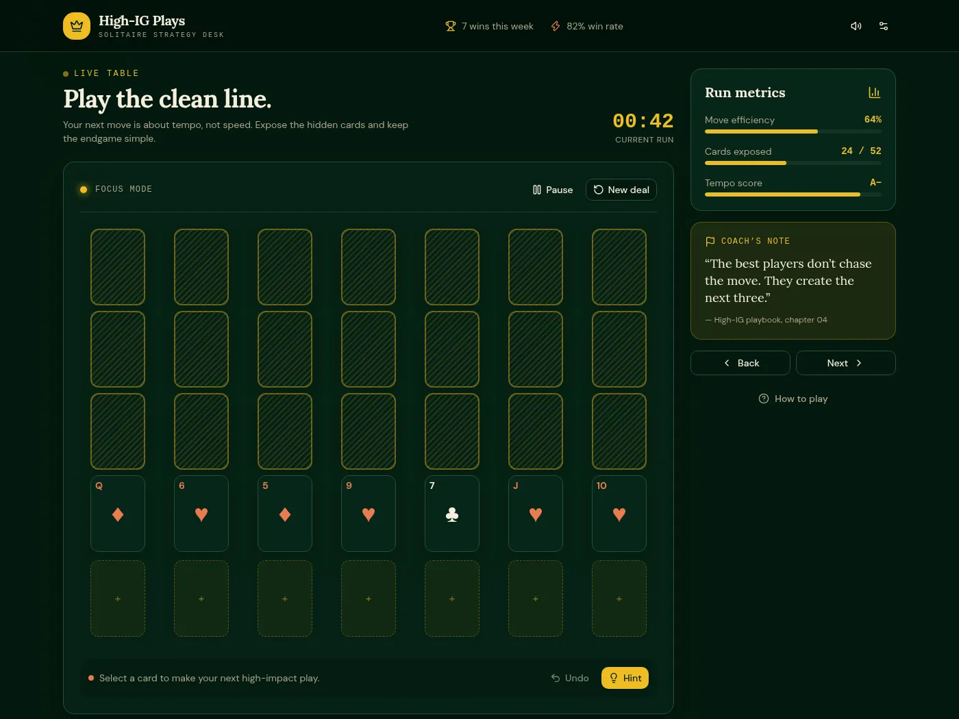Solitaire High-IG Bot