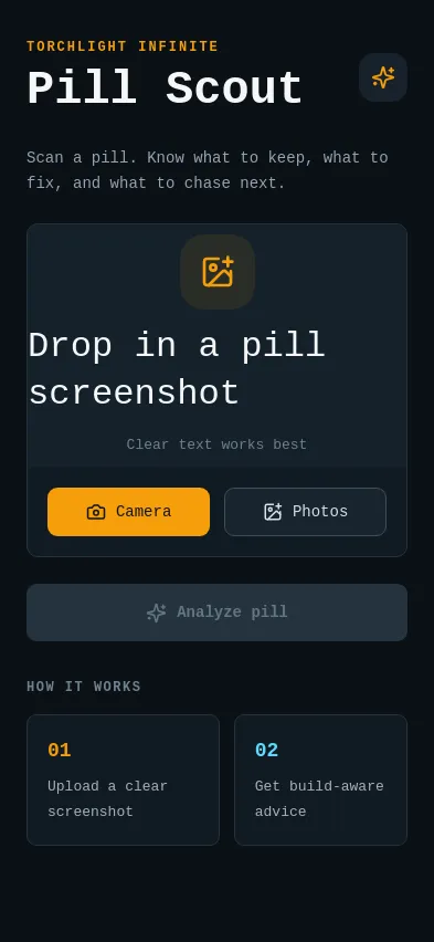 Torchlight Pills Analyzer
