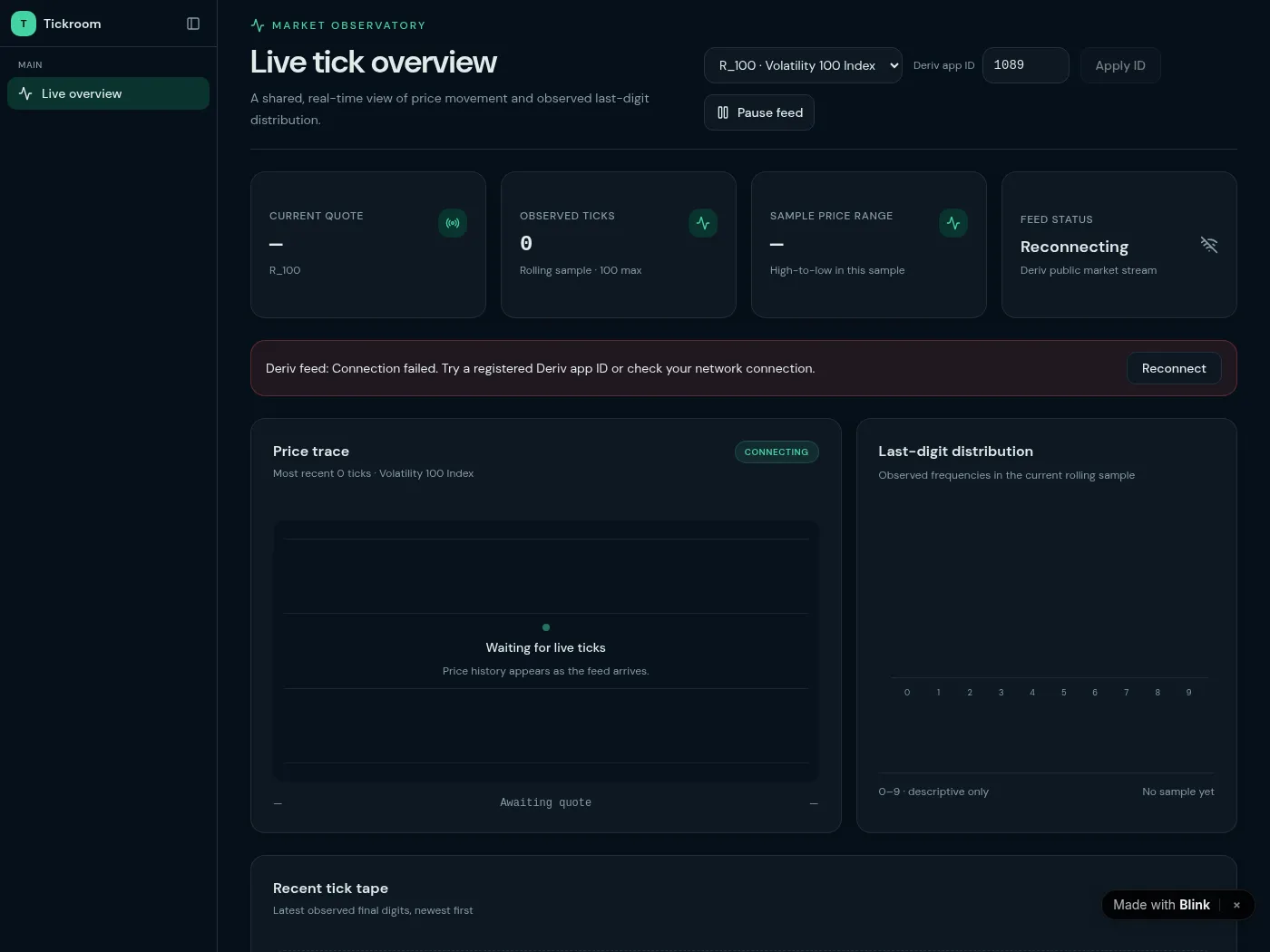 Deriv Tick Predictor
