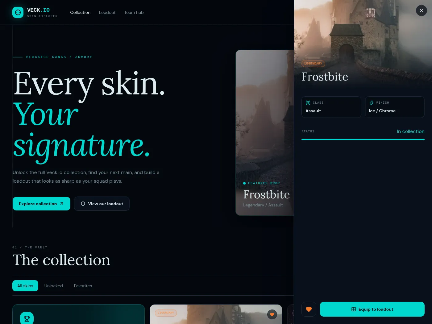 Veck.io Skin Explorer
