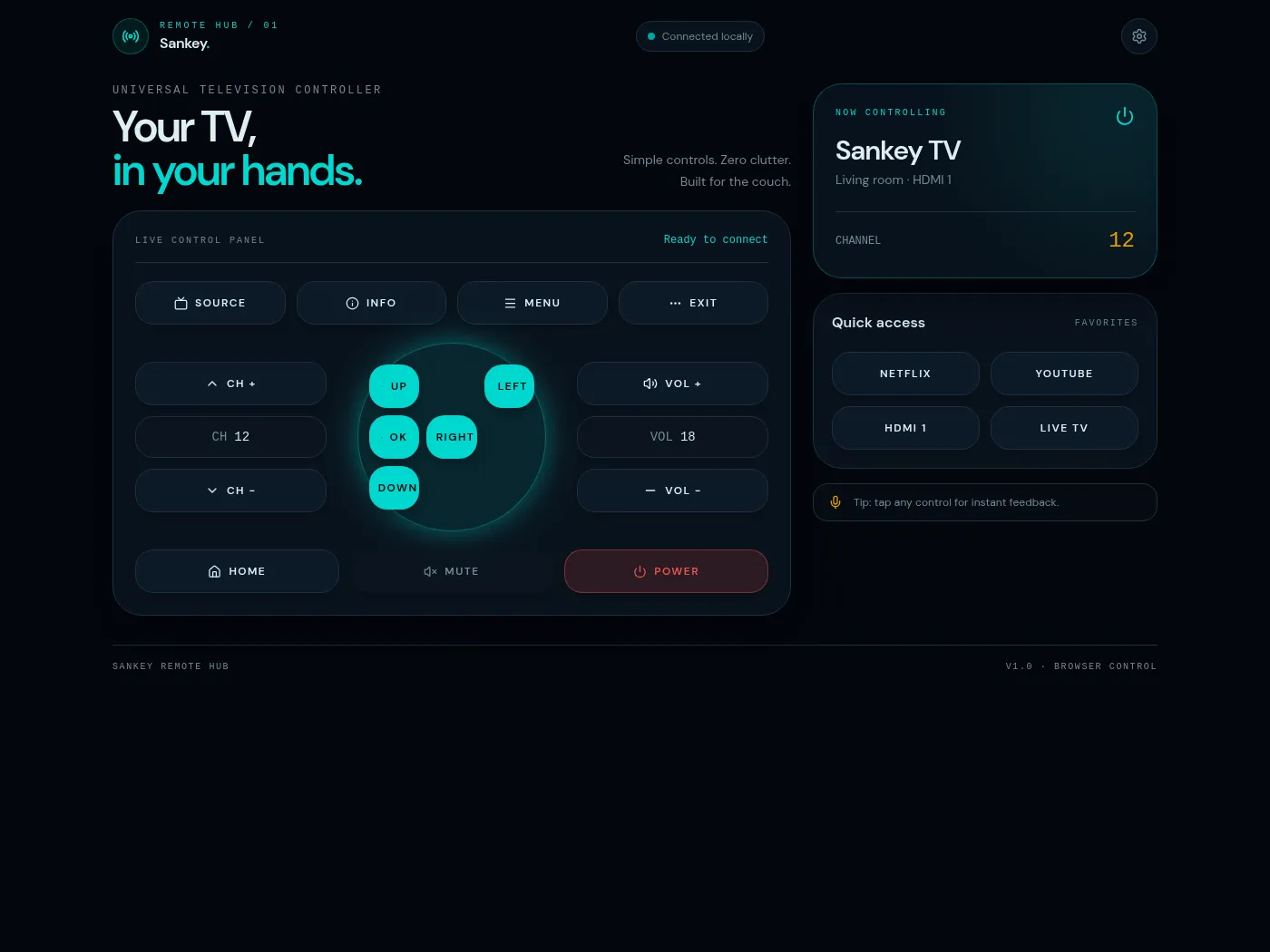 Sankey TV Remote Hub