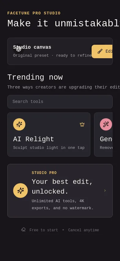 Facetune Pro Studio