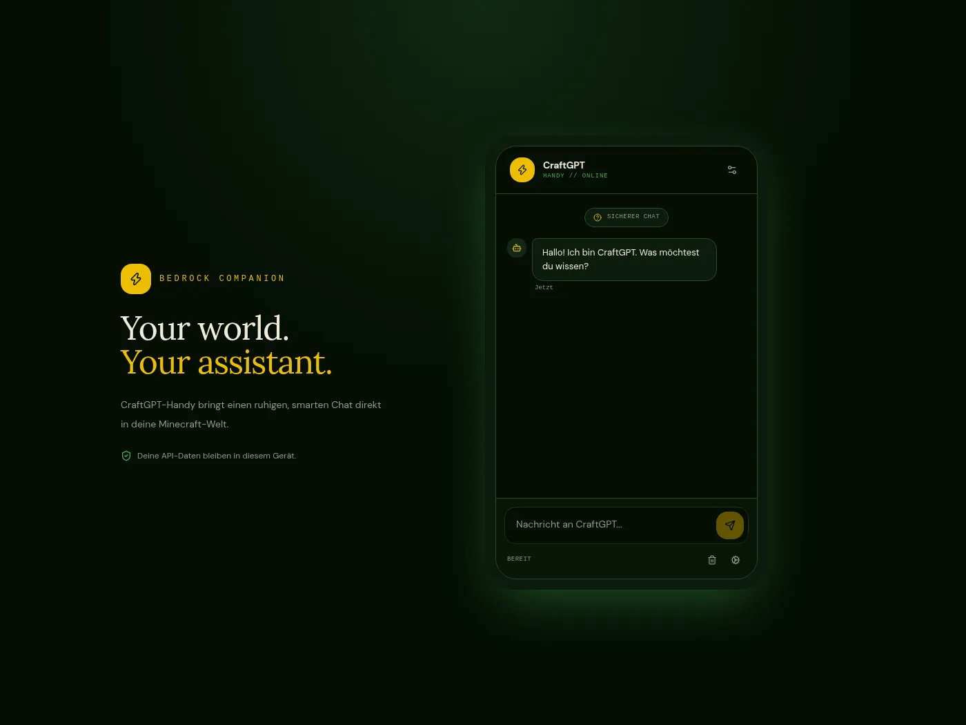 CraftGPT Handy Add-on