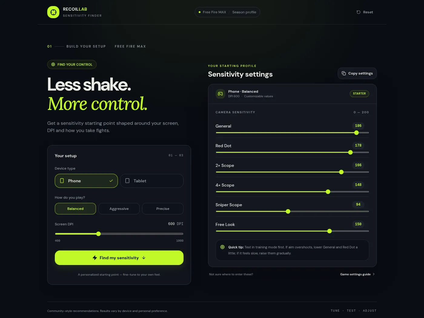 NoRecoil Sensitivity Finder