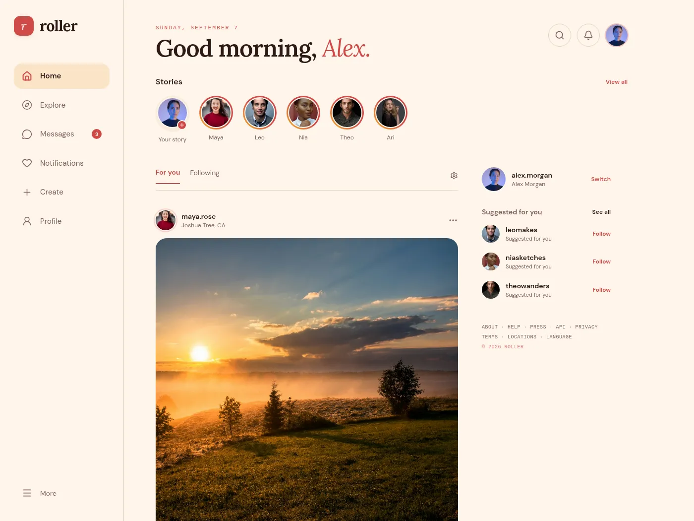 Roller Social Network