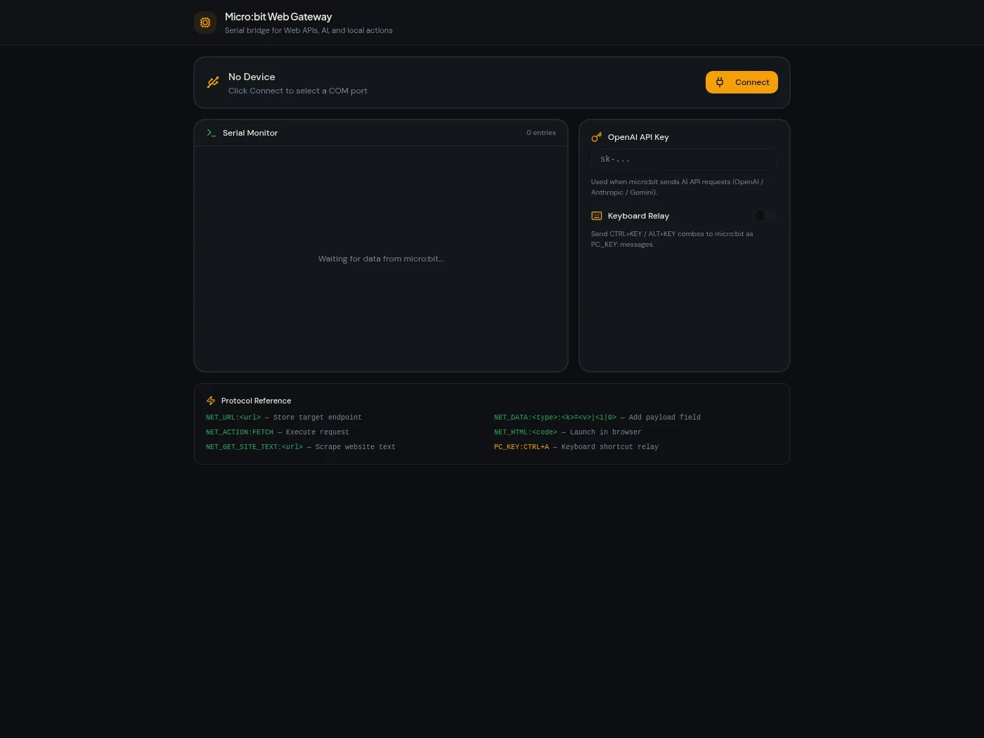 Micro:bit Web Gateway