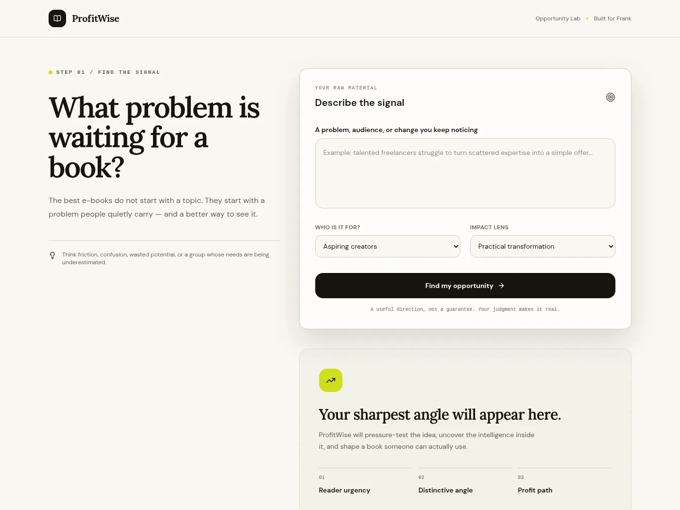 ProfitWise E-Book Creator