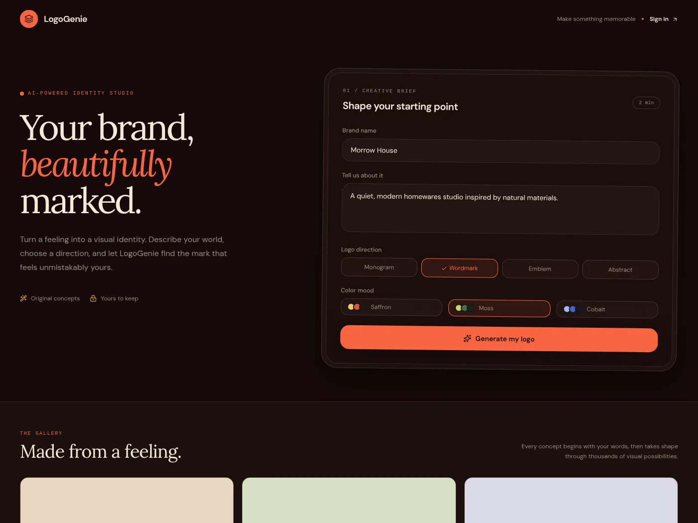 LogoGenie Web App