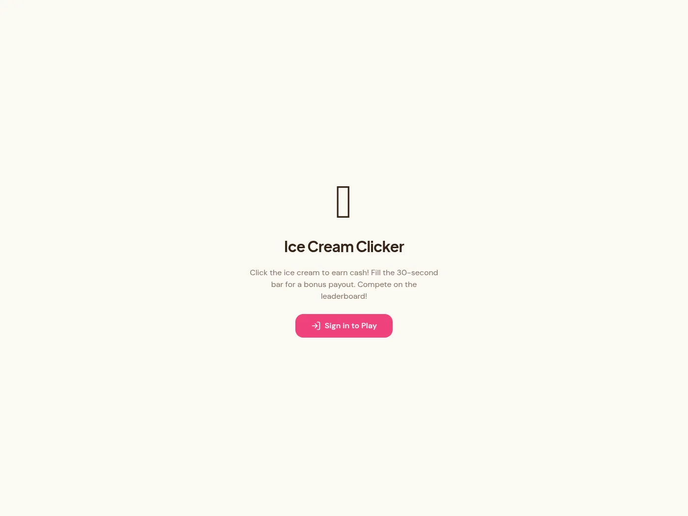 Ice Cream Clicker Game