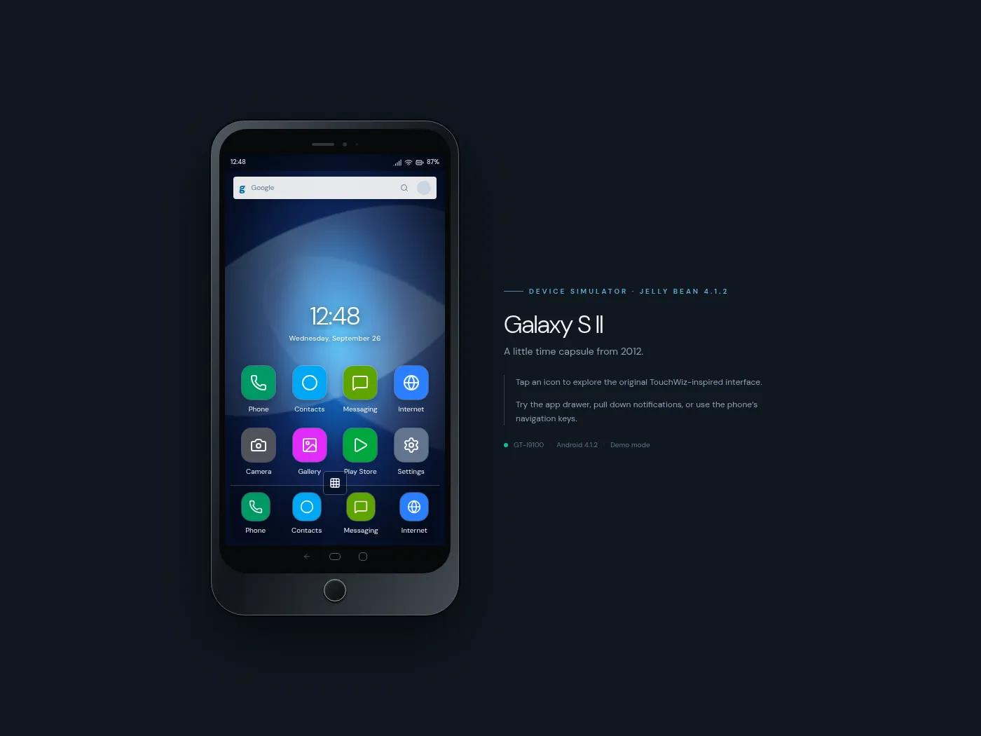 Galaxy S2 Web Emulator