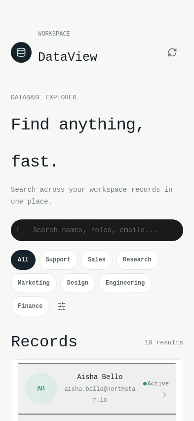 DataView Mobile App