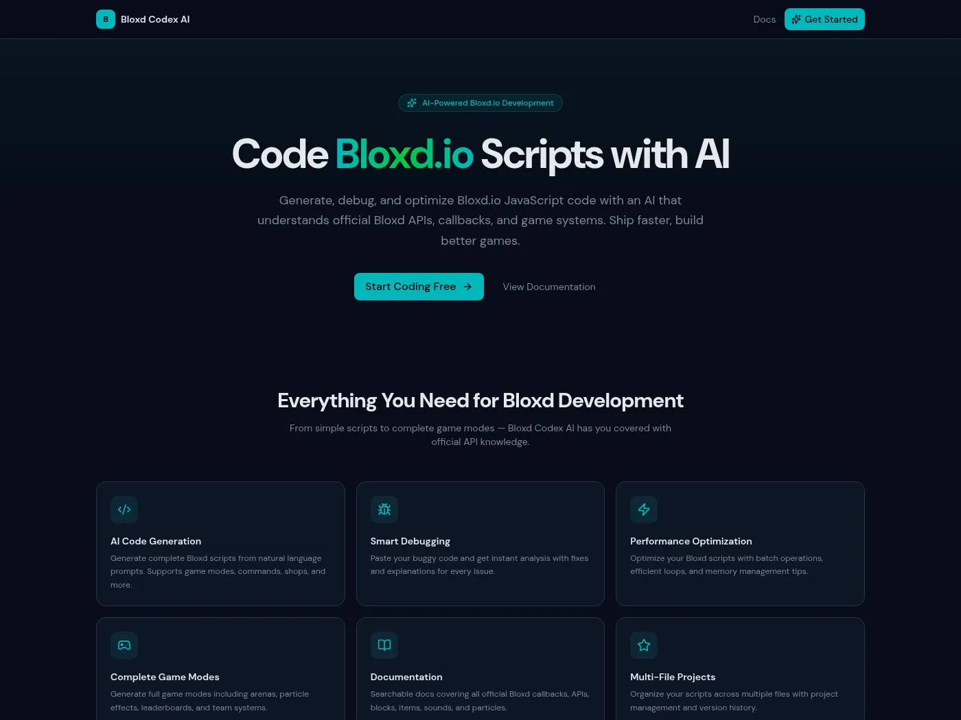 Bloxd Codex AI