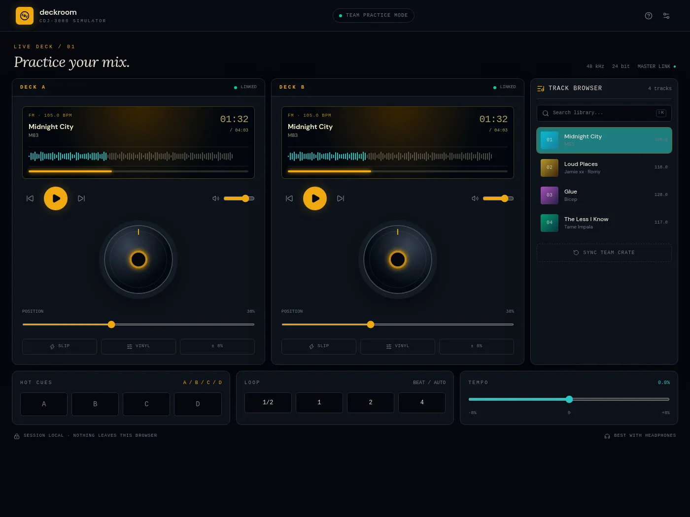 CDJ-3000 Deck Simulator