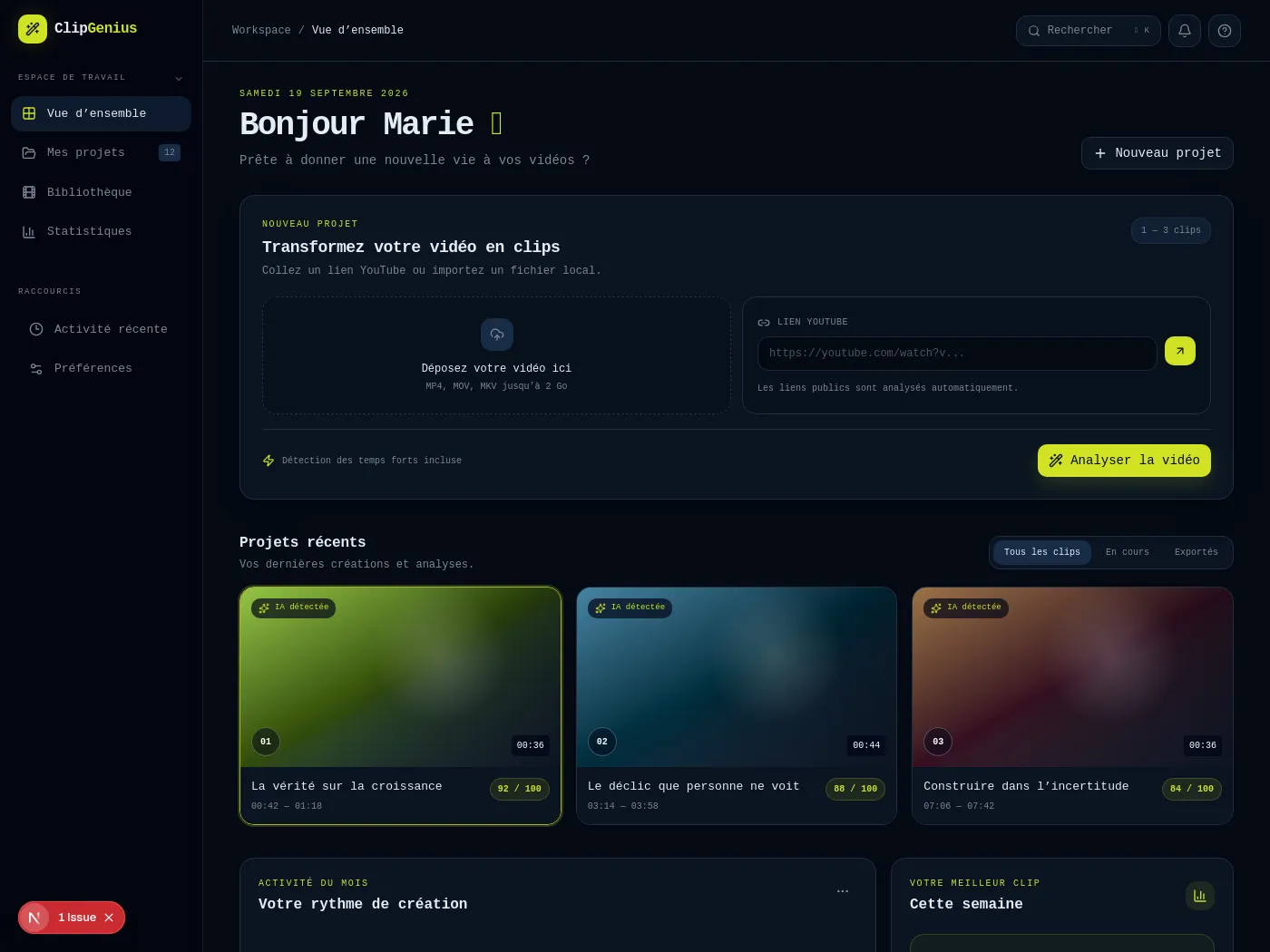 ClipGenius SaaS Studio
