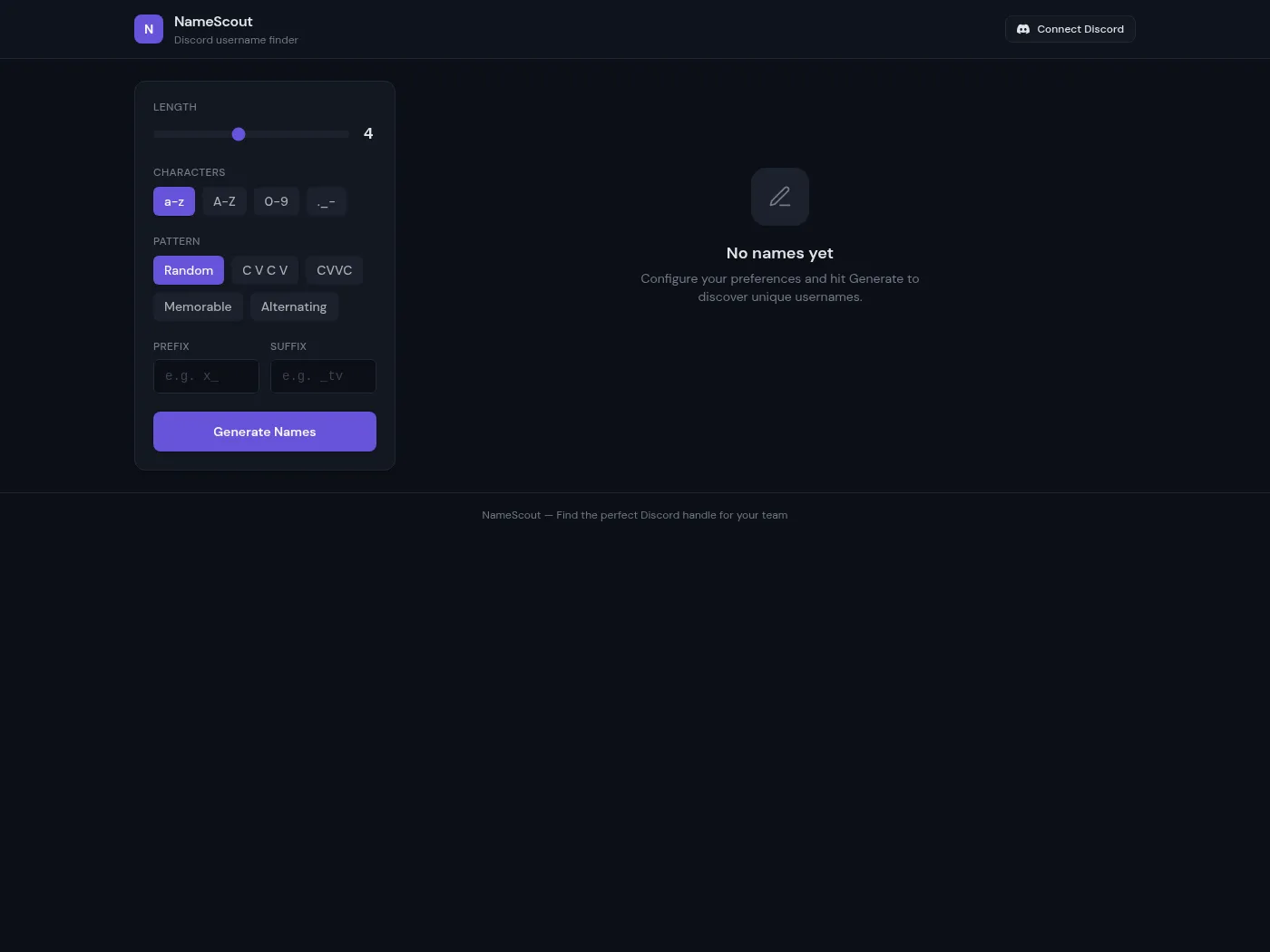 NameScout for Discord