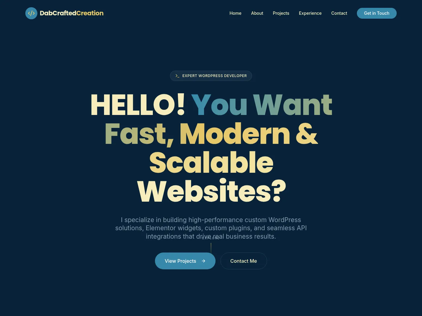 DevGlance Portfolio Site