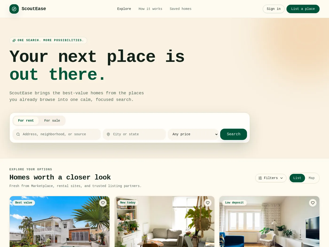 ScoutEase Real Estate App