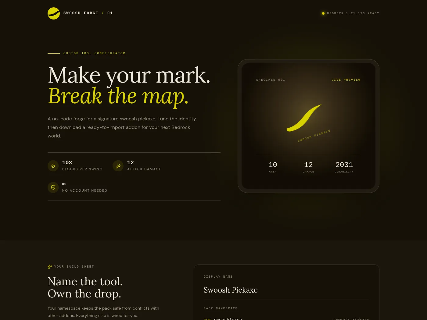 Nike Swoosh Pickaxe Maker
